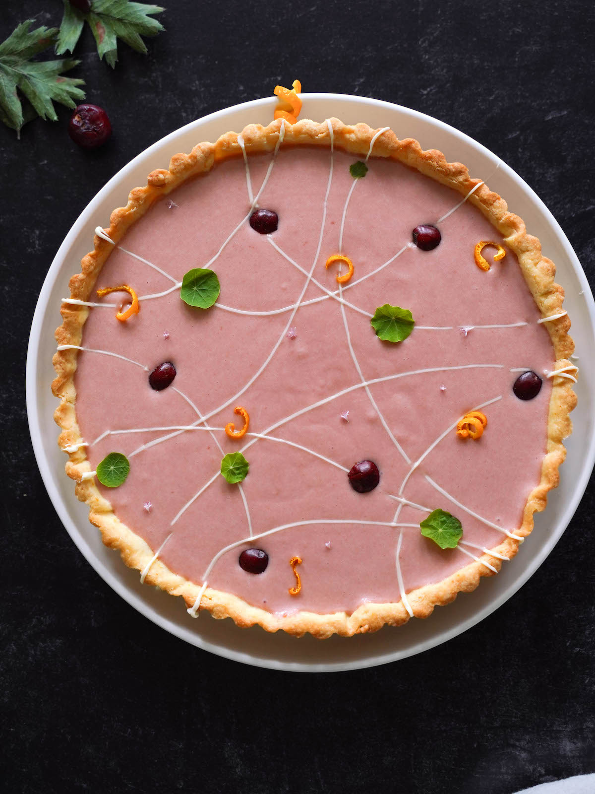 Hawthorn Berry Tart with Orange Shortbread Crust - Butter Witch