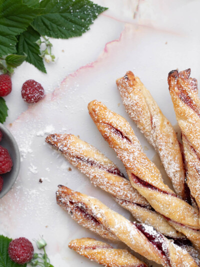 Homemade Raspberry Pastry Twists - Butter Witch