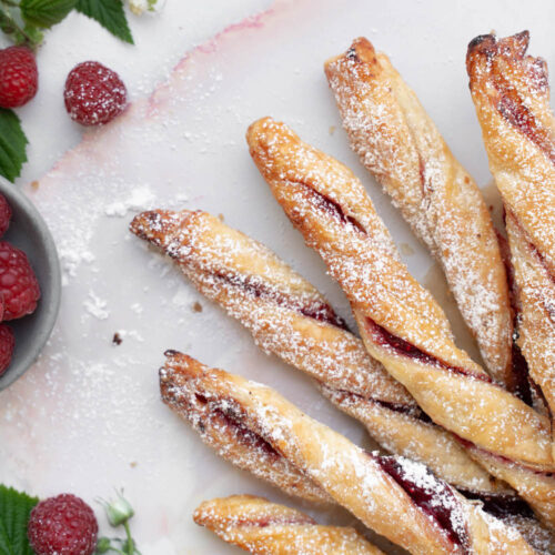 Homemade Raspberry Pastry Twists - Butter Witch